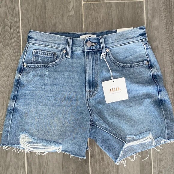 JBD | Shorts | Nwt Light Denim High Rise Boyfriend Shorts | Poshmark